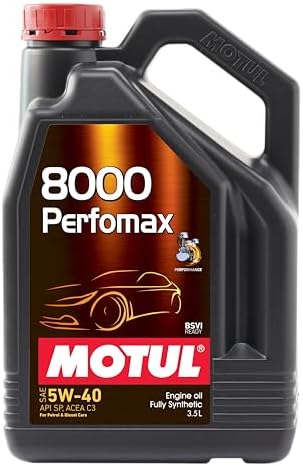 Motul 8000 Perfomax 5W-40 Fully Synthetic Car Engine Oil 3.5L | Petrol ...