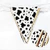 Amazon.com: 32Ft Cow Party Decorations Western Cowboy Triangle Flag ...