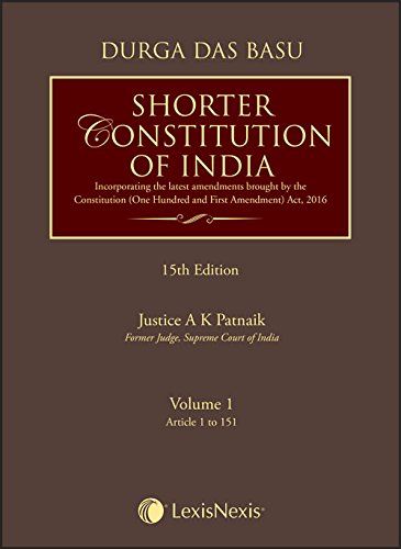 Dd Basus Shorter Constitution Of India (Set Of 2 Vol) : Durga Das Basu, A.K. Patnaik: Amazon.in ...