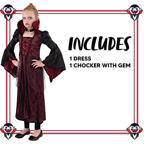 Spooktacular Creations Girls Victorian Vampire Costume Black and Red ...