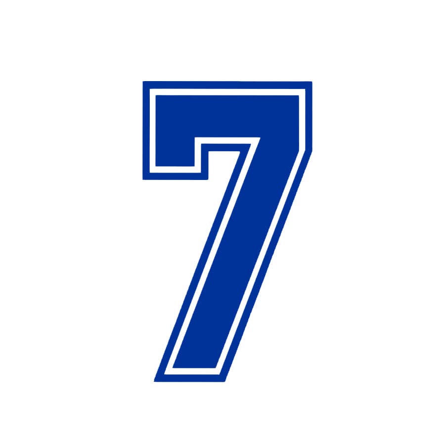Number 7 Blue