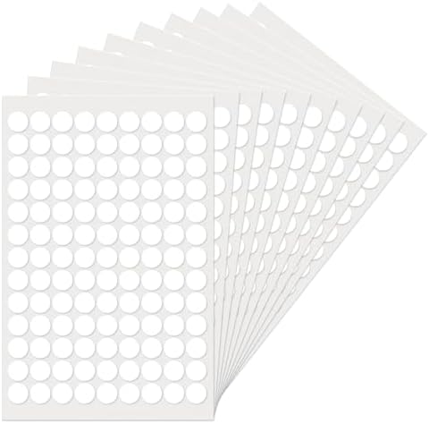 YIKIADA White Round 13mm Dot Stickers Self-Adhesive Marking Dots ...
