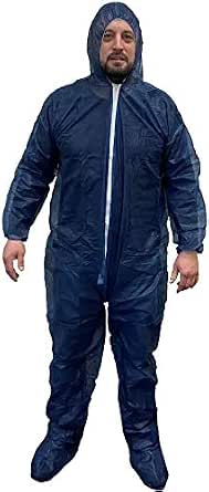 Amazon.com: Disposable Breathable Polypropylene Coverall | Elastic ...