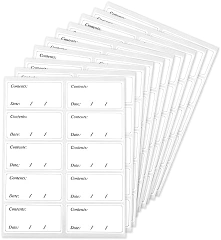 HXMJIED 100pcs Freezer Labels 6X3cm for Food Storage, Removable ...