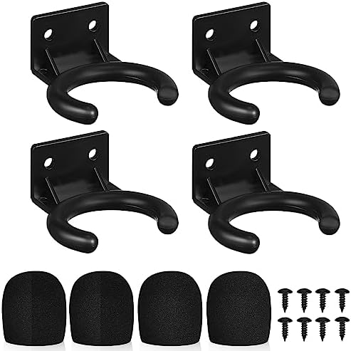 Amazon.com: Milisten 4 Sets of Microphone Wall Hangers with Microphone ...