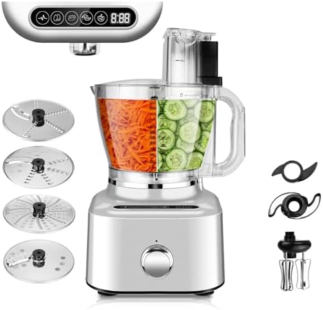 Amazon.com: Homtone 16 Cup Food Processor, Large Food Processors, 6 ...
