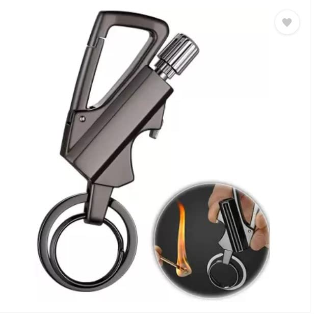 WBD Match Lighter + Keychain, Emergency Survival Gear with Flint Metal ...