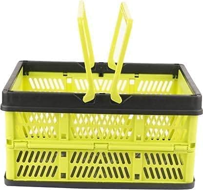 ZIXUAN Collapsible Shopping Basket Portable Folding Basket Small ...