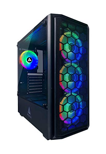 Apevia Predator-BK Mid Tower Gaming Case with 1 x Tempered Glass Panel ...