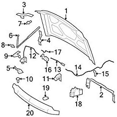 Amazon.fr : Ford 7C3Z-16K689-A - STRIKER ASY - HOOD L