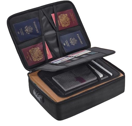 CARTXOMY Organizer Document Bag with Coded Lock Zipper Professional ...