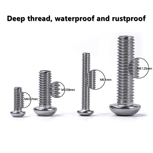 Universal Screws M8 20mm Bolts Fully Threaded Setscrew Allen Socket ...