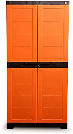 Cello Novelty Large Plastic Cupboard with lock(Orange and Brown ...