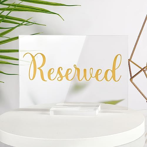 Amazon.com: Teling 16 Pcs Acrylic Reserved Table Signs for Wedding ...