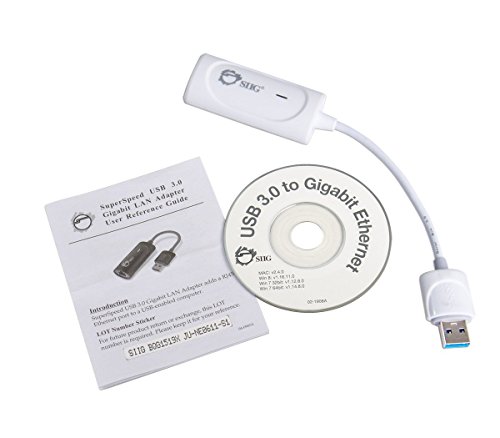SIIG JU-NE0621-S2 USB 3.0 to Gigabit Ethernet 1Gb/s RJ45 LAN Adapter ...