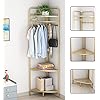 Amazon.com: DOORXIFO Corner Gold Clothing Racks Freestanding, Gold ...