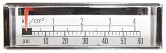 PIC Gauges RECT-60NB 10/32" Back Connection Rectangular Pressure Gauge ...