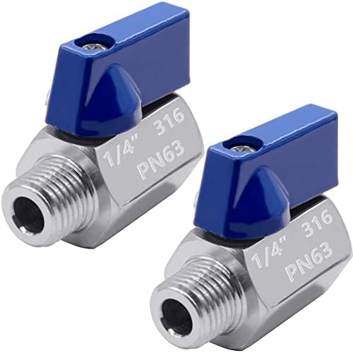 Amazon.com: TYTON 1/2" Mini Ball Valve, Stainless Steel 316 Female x ...