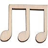Amazon.com: Mini Music Notes Wooden Ornaments - Mix Decorative Notes ...