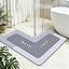 Funvalley Surperfect L-Shaped Diatomite Bath Mat – Super Absorbent ...