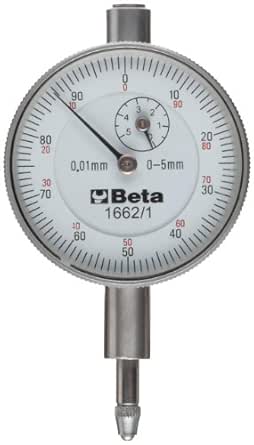 Beta 16620001 Model 1662/1 Dial Indicator, Reading to 0.01mm, 0-5mm ...