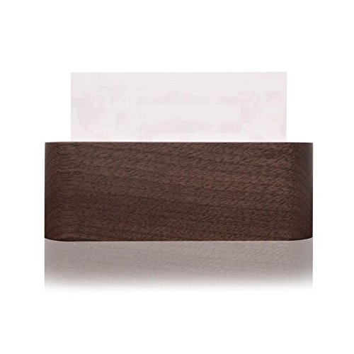 Buy RGRANDSONS Wooden Business Card Display Holder, Brown Walnut Wood ...