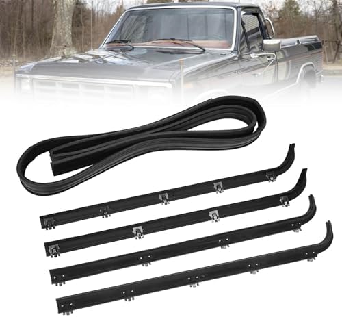 Amazon.com: ZAIGANMA Front Window Run Channel Rubber Felt Trim Seal ...