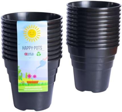 3 Litre Recycled Plastic Plant Pots (Black Round) Pack of 50 by Elixir ...