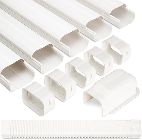 Amazon.com: Kalkehay 4" W 9Ft L Line Set Cover for Mini Split and ...