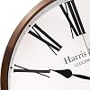Buy HARRIS & CO. CLOCKMASTERS Luxury Wooden Frame Curved Glass Silent ...