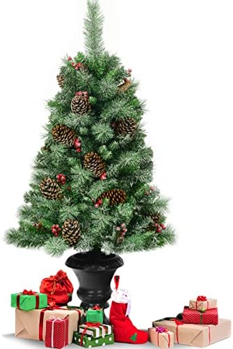 Olsen & Smith 4ft Christmas Tree - Pine Xmas Tree for Home Decor ...