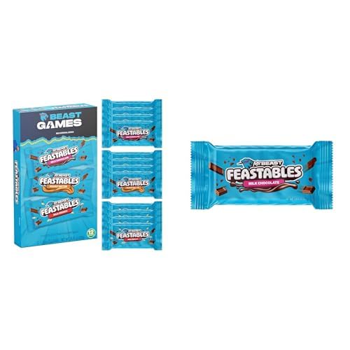 Bundle of Feastables Beast Games Chocolate Bar Box, Milk Chocolate ...