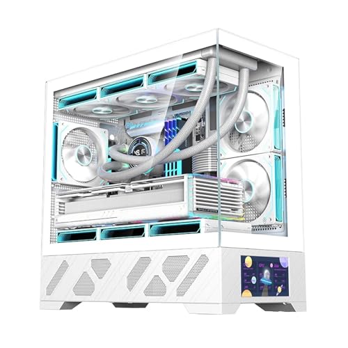 WJCOOLMAN Qianxi MATX Gaming Computer Case - W/Secondary Display Panel ...