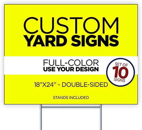 Amazon.com: Custom Yard Signs with Stakes 18x24 – Fully Customized ...