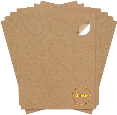 Amazon.com : Koala Gold Round Labels 2 Inch - 240 Printable Circle ...