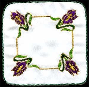 Amazon.com: A Pair of Coasters in a Mackintosh Iris Nouveau Design ...