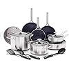 Amazon.com: Blue Diamond 15 Piece Stainless Steel Tri-Ply Cookware Pots ...