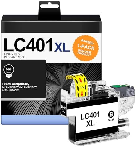 Amazon.com: Anemec LC401 XL Black Ink Cartridges High Yield Replacement ...