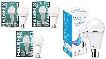 Buy Halonix Neo Radar Base B22D 10-Watt Motion Sensor Led Bulb (Pack of ...
