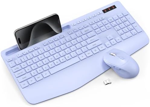 Amazon.com: Wireless Keyboard Mouse Combo - 2.4Ghz Compact Quiet Keyboard and Mouse Wireless ...