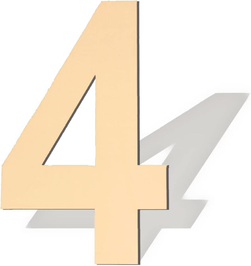Amazon.com: 15 Inch Large Wooden Numbers 4, Blank Wood Number 4, Big ...