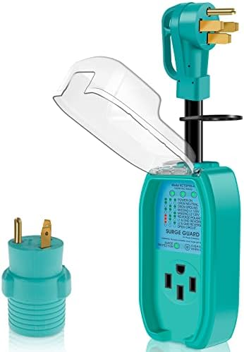 50 Amp Surge Protector for RV with RV Adapter Plug, ETL/UL Certified RV ...