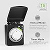 BN-LINK 24 Hour Heavy Duty Mechanical Timer, Outlet Timer with 15 ...