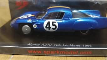 Amazon.co.jp: スパーク ALPINE A210 12E 1966 ルマン LM NO.45 アルピーヌ 1/43 絶版 レア : ホビー