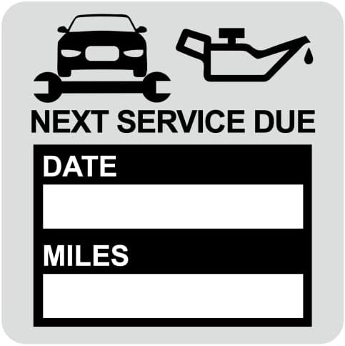 Amazon.com : 2x2 inch 102 PCS Black Static Cling Oil Change Stickers ...