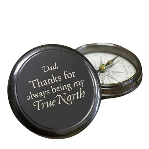 Amazon.com: PORTHO Custom Message Gift Compass for Dad, Personalized ...