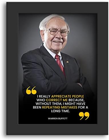 DmcreativityCraft Warren Buffett Motivational Quotes Wall Frames Framed ...