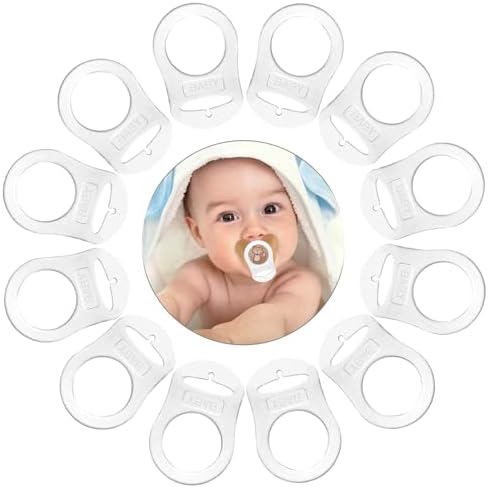 Amazon.com : 10 Pcs Baby Dummy Pacifier Holder, Soft Silicone Baby ...
