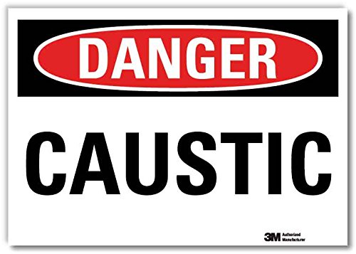 SmartSign “Danger - Caustic” Label | 10" x 14" 3M Engineer Grade ...