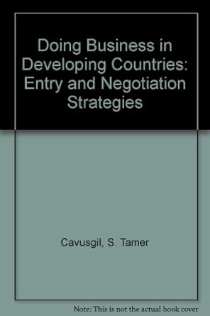 Doing Business in Developing Countries: Entry and Negotiation ...